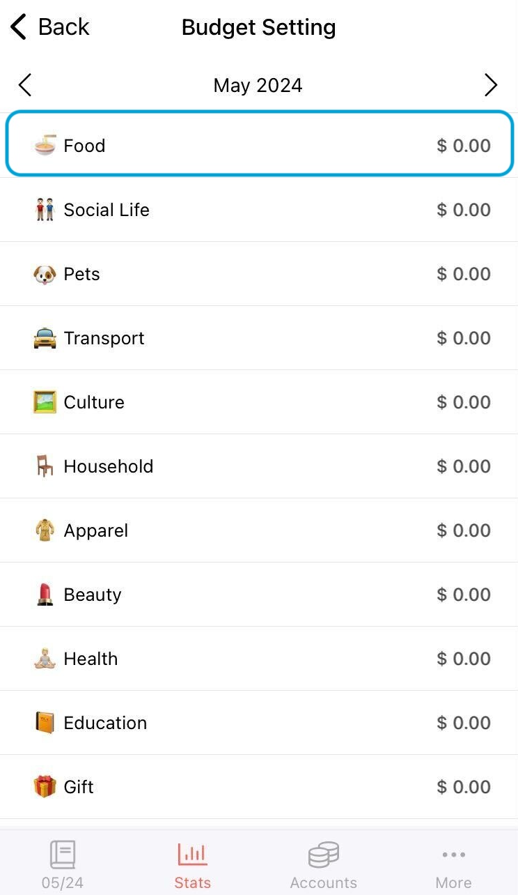 How to set up/modify/delete a budget – Money Manager Help Center