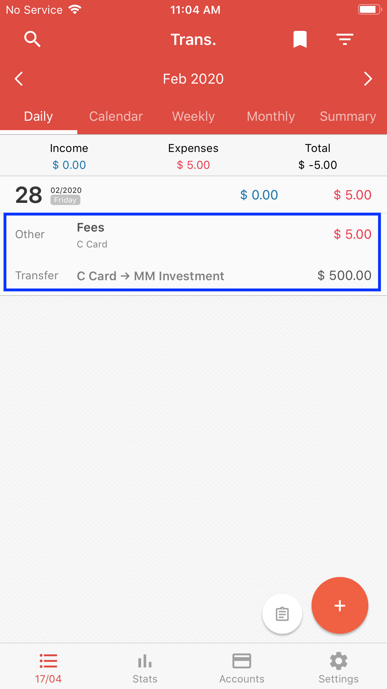 How to record a transfer – Money Manager Help Center