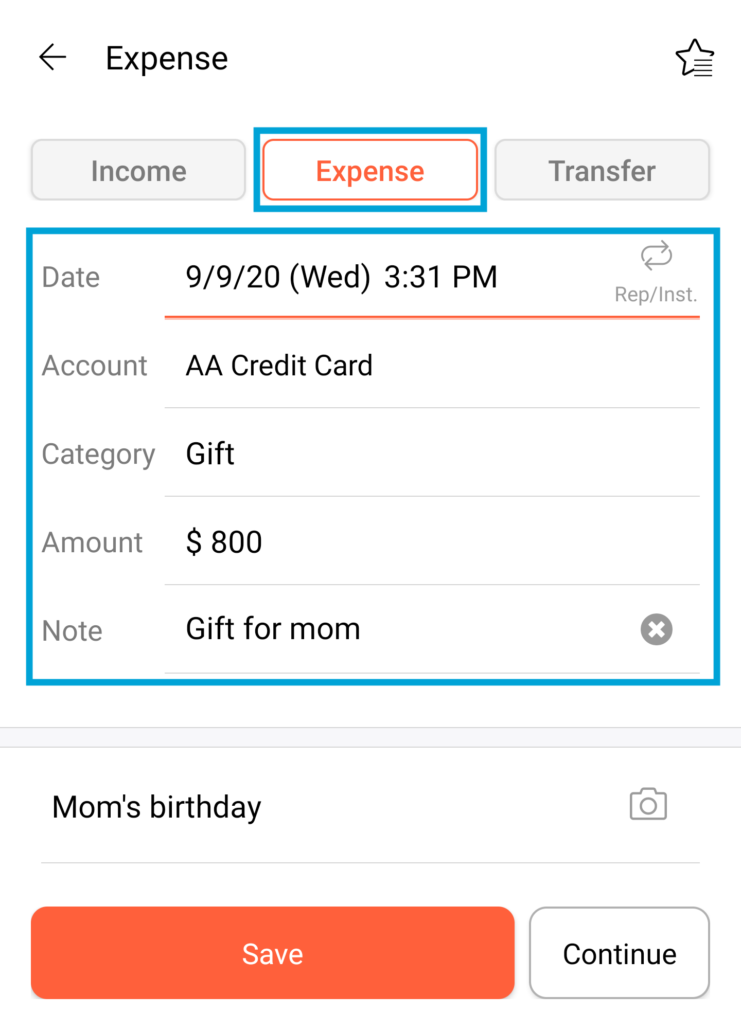 How to add an income & expense – Money Manager Help Center